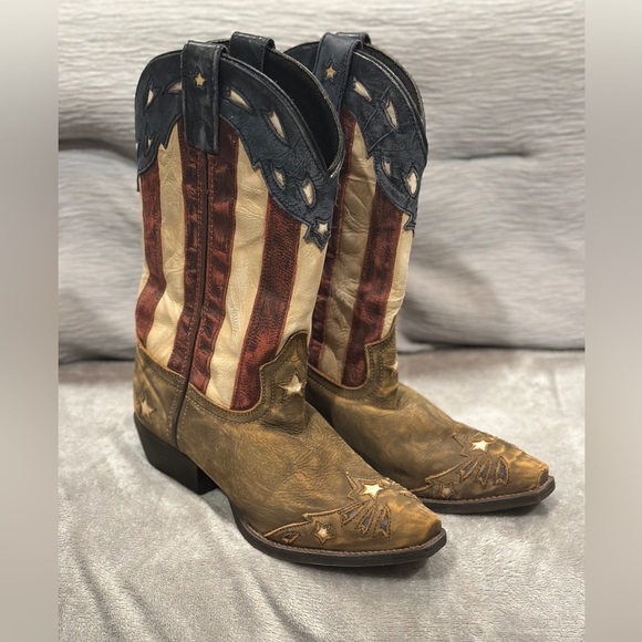 Laredo | Shoes | Laredo Women Cowgirl Boots Stars And Stripes Red White ...
